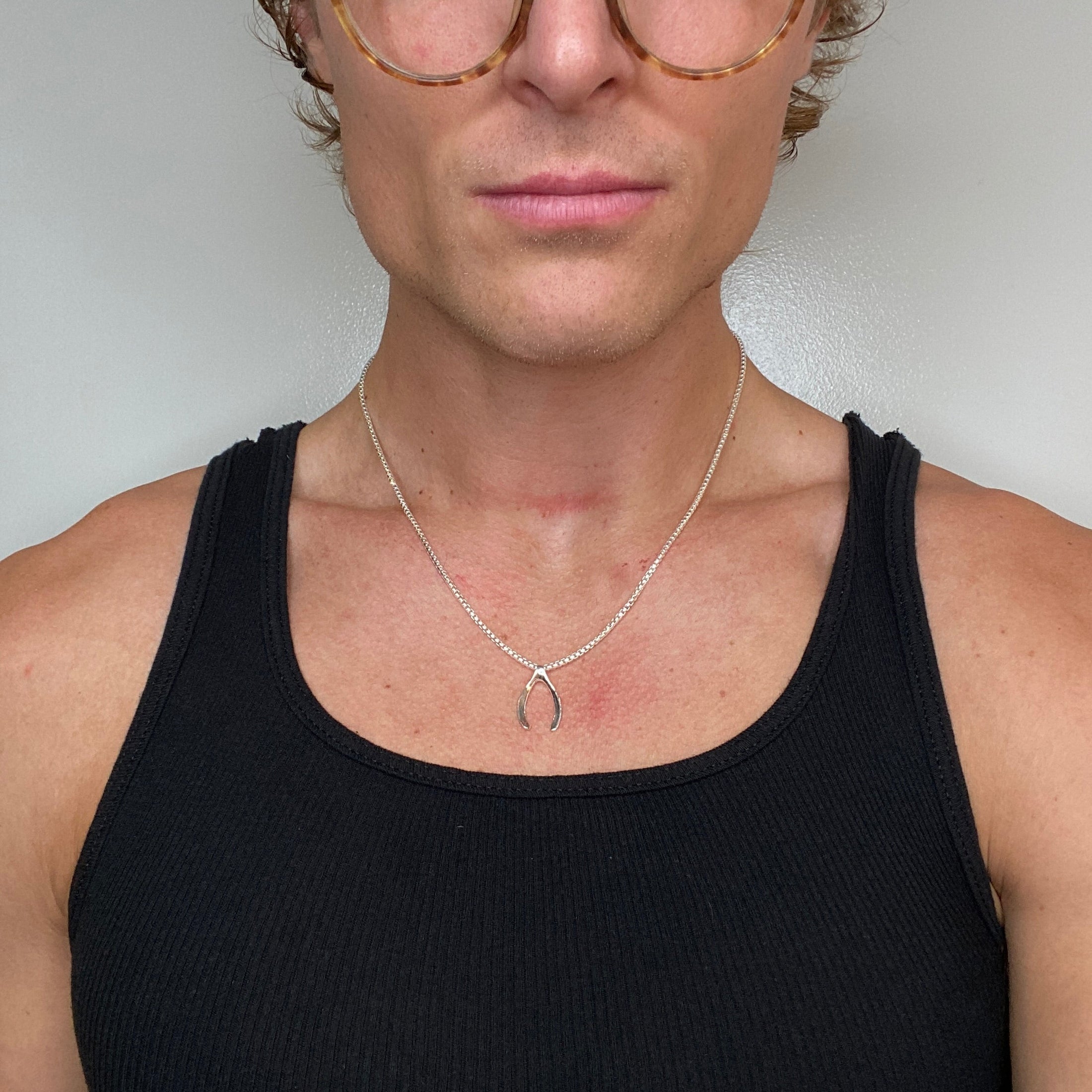 Wishbone Pendant + Chain